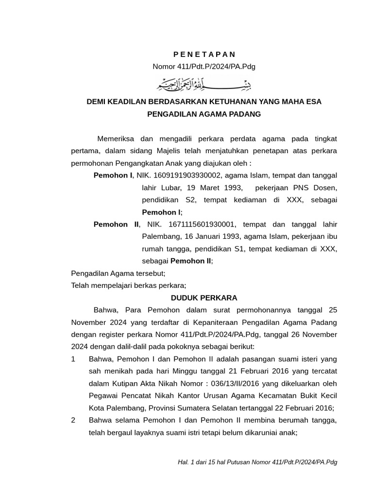 411.P.24.Pengangkatan Anak. Anonim | PDF