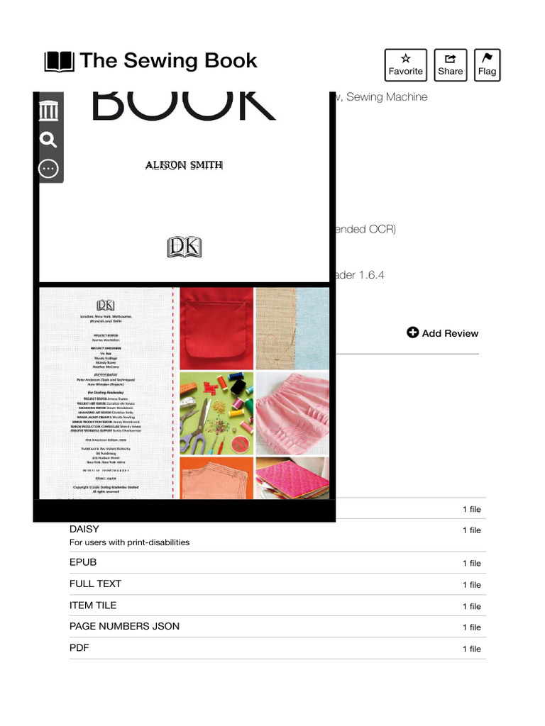 The Sewing Book - Free Download, Borrow, and Streaming - Internet ...