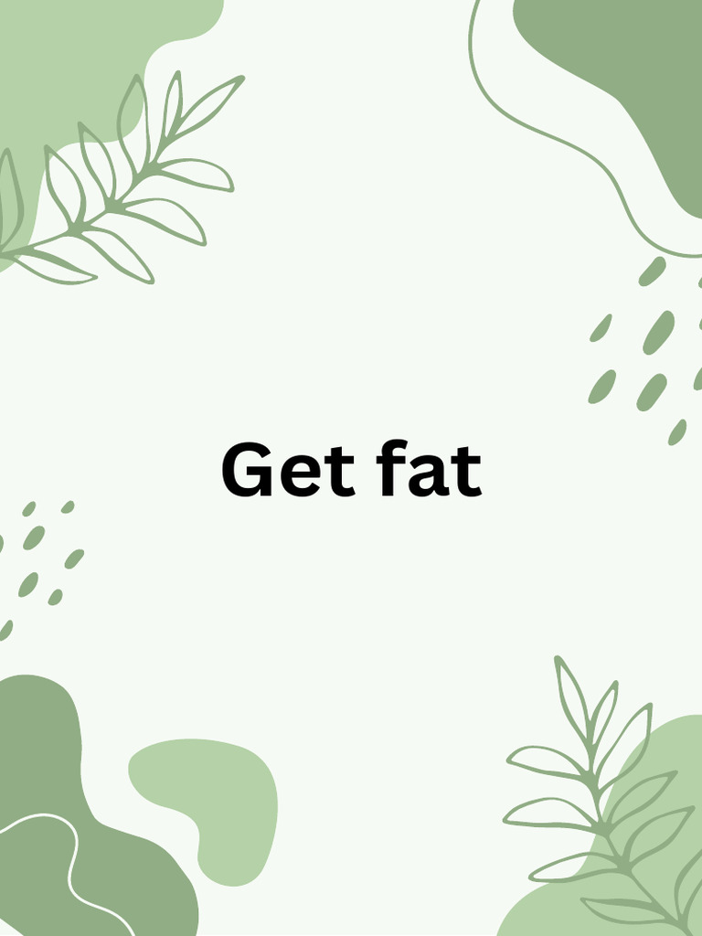 Get Fat PDF | PDF