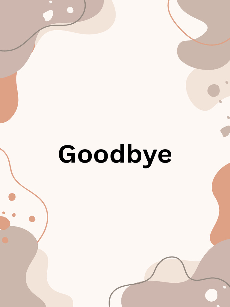 Goodbye PDF | PDF