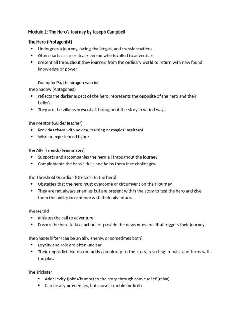 Module 2 The Hero's Journey | PDF