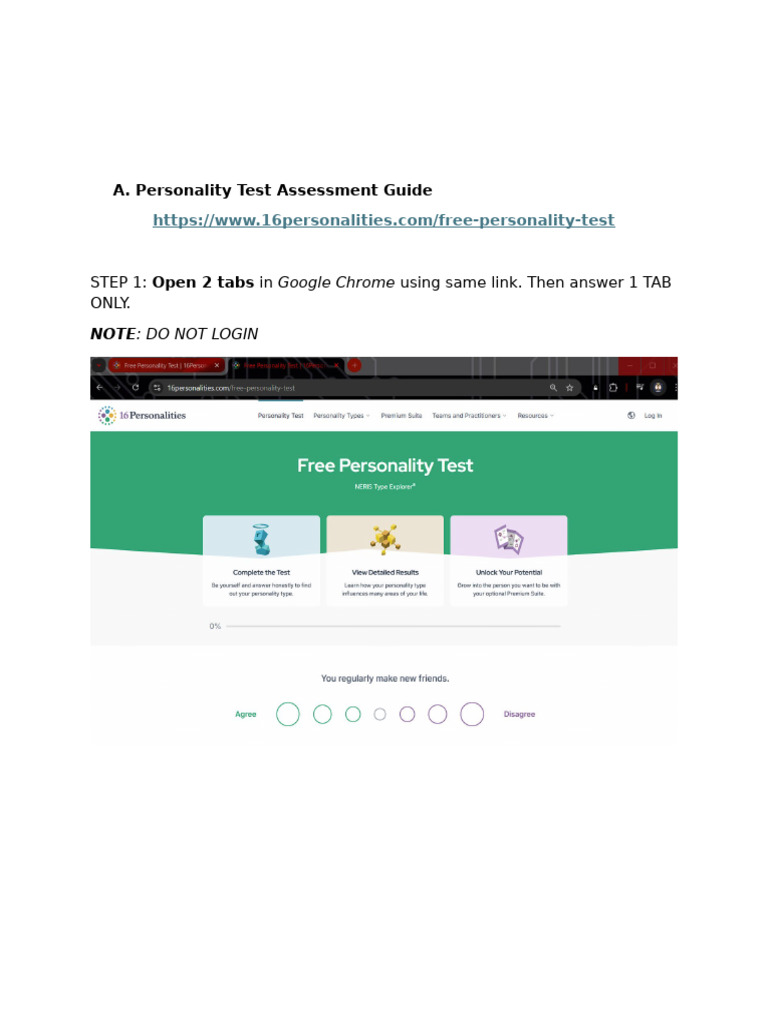 Personality Test Assessment Guide 1 | PDF