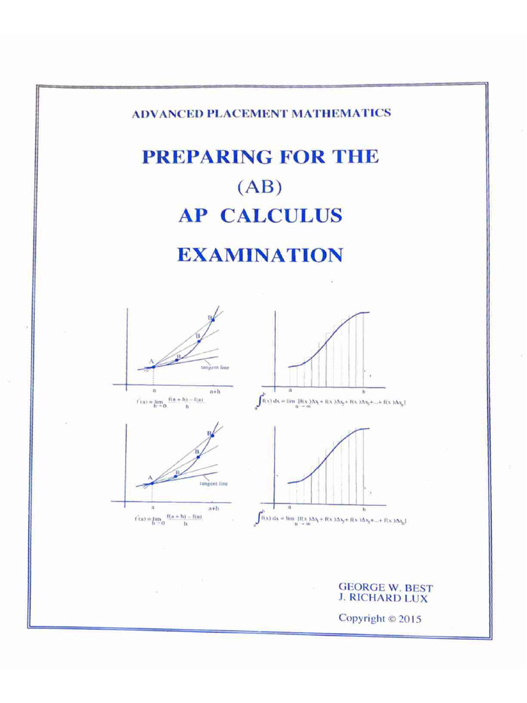 Preparing For The AB AP Calculus Examination George Best | PDF