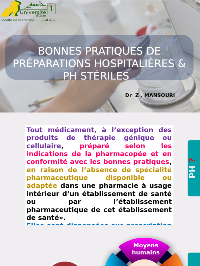 BPPH ET PH Steriles | PDF | Pharmacie | Traitements médicaux