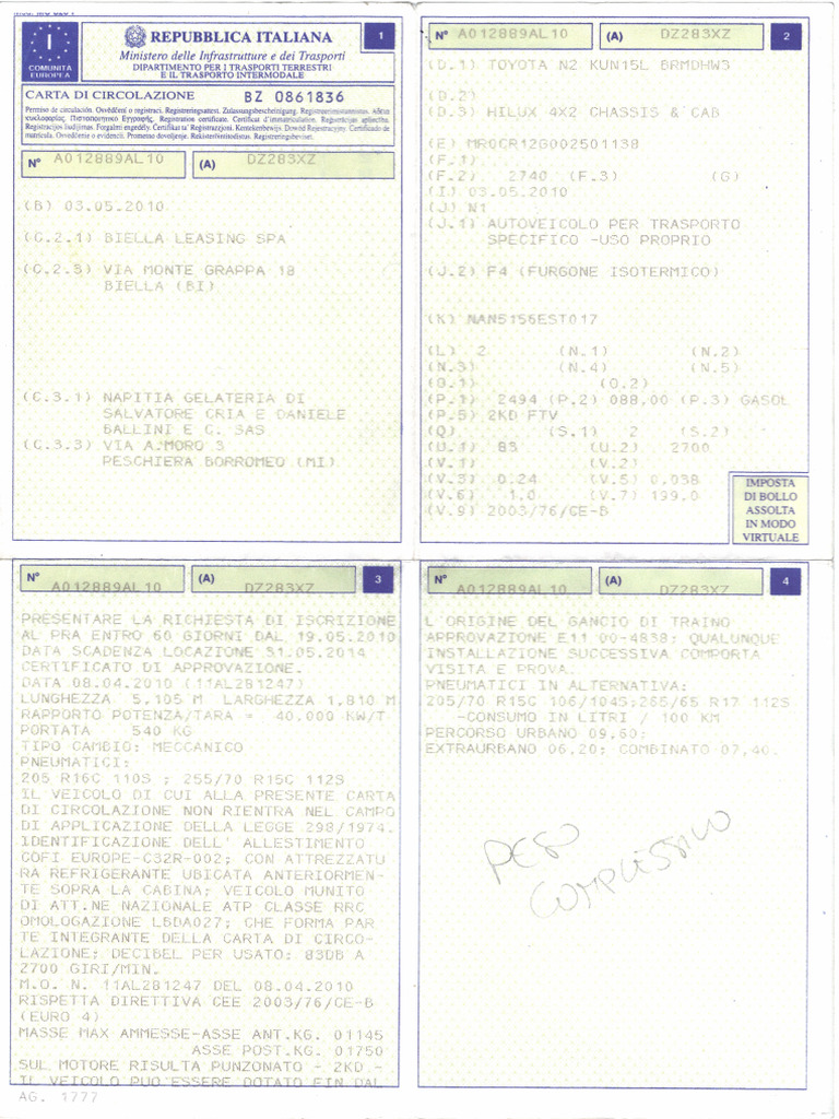 Libretto Toyota Hilux | PDF