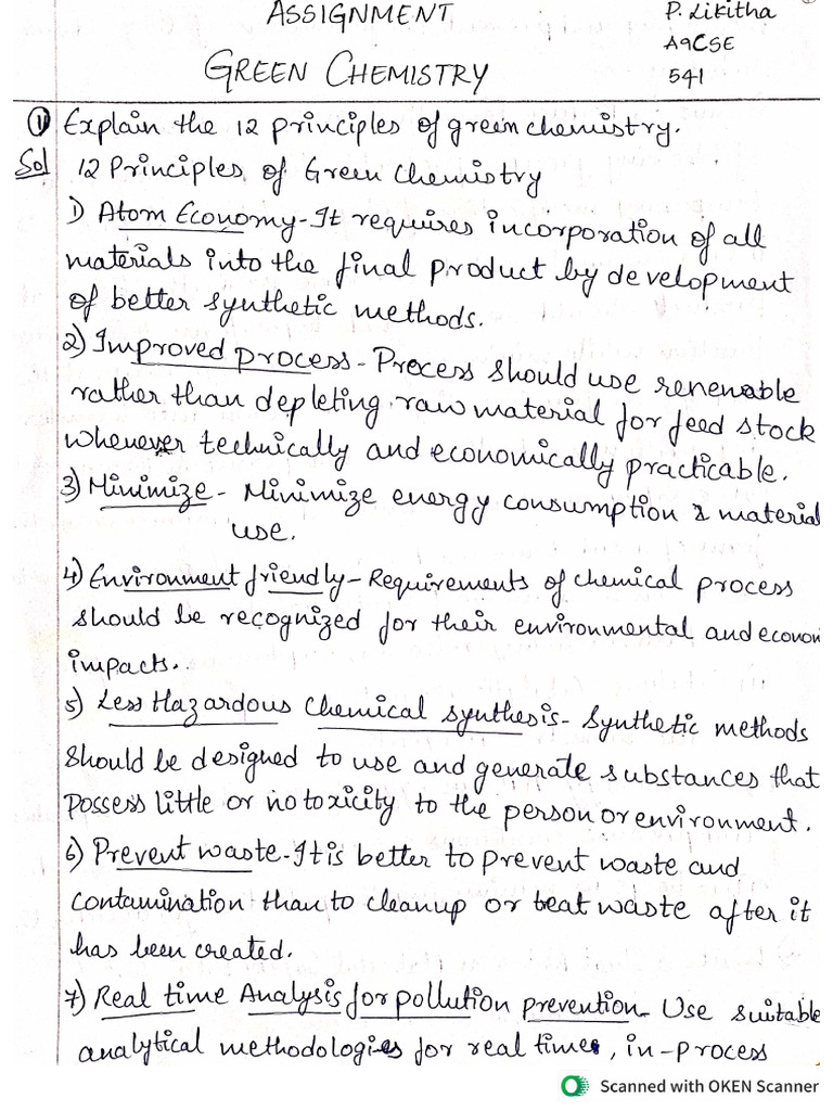 Chemistry Assignment | PDF