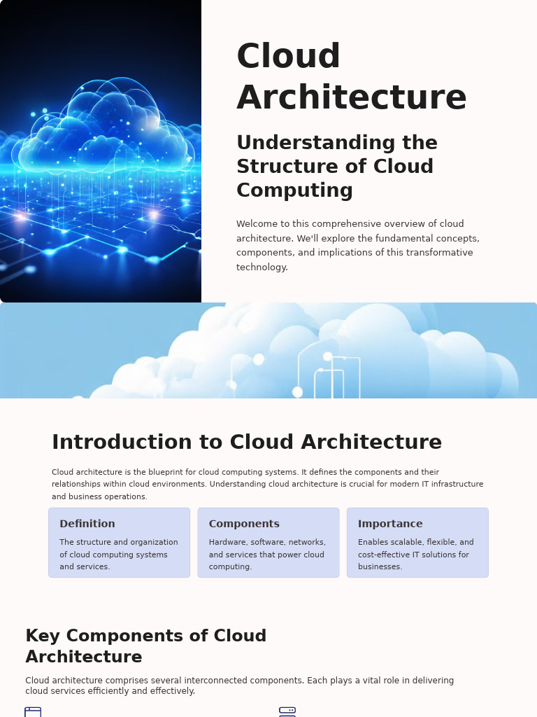 Cloud Architecture Explained: Key Concepts | PDF | Cloud Computing | Information Technology ...