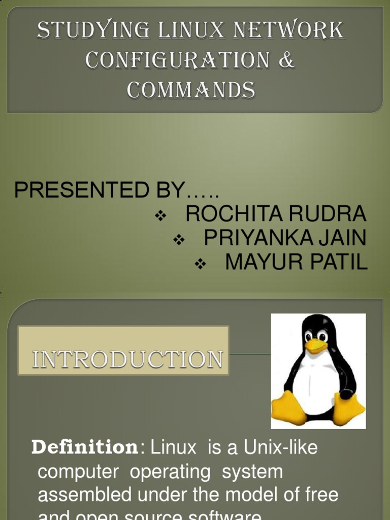 Studying Linux Network Configuration & Commmands | PDF | Linux | Linux ...