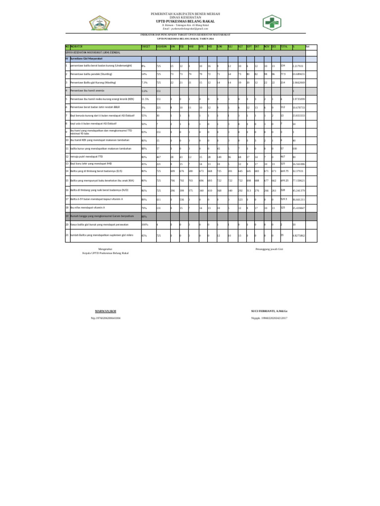 capaian indikator gizi jan-des tahun 2024 | PDF