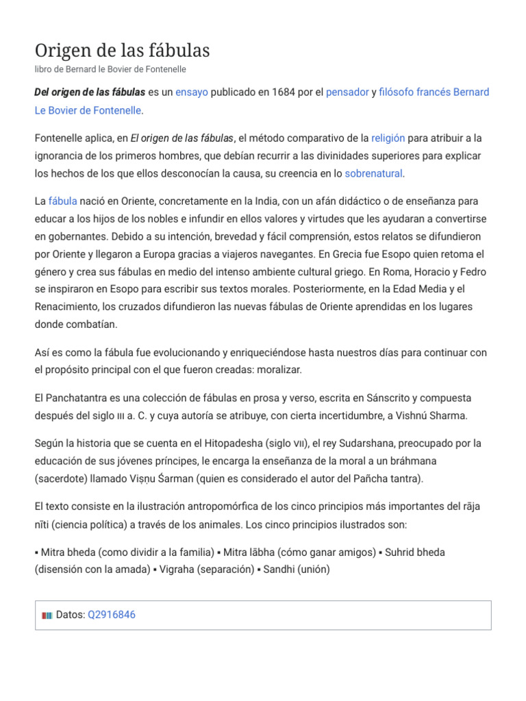 Origen y evolución de las fábulas | PDF