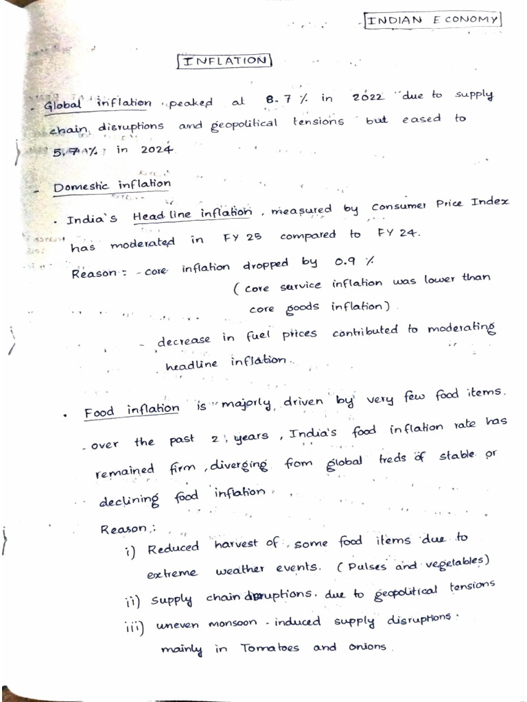 Inflation - Economic Survey | PDF