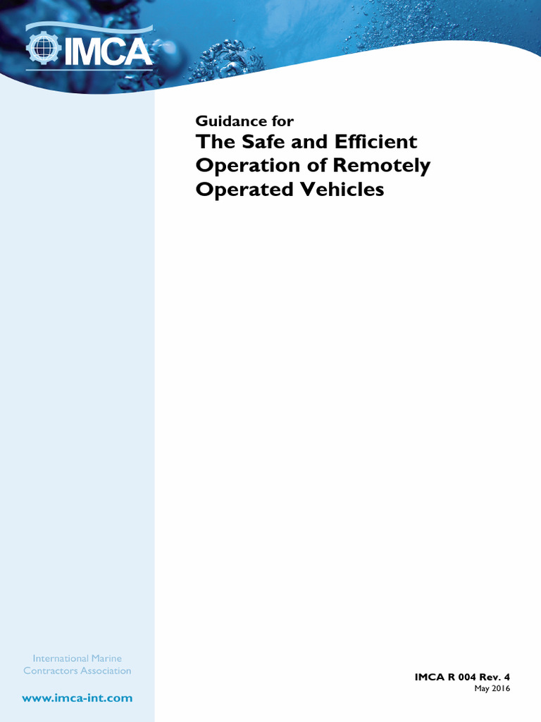 IMCA R 004: ROV Operations Guidelines | PDF