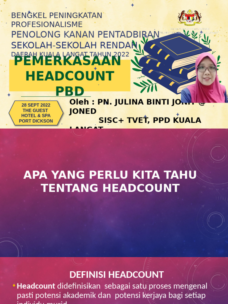 Taklimat Headcount Pbd 280922 | PDF
