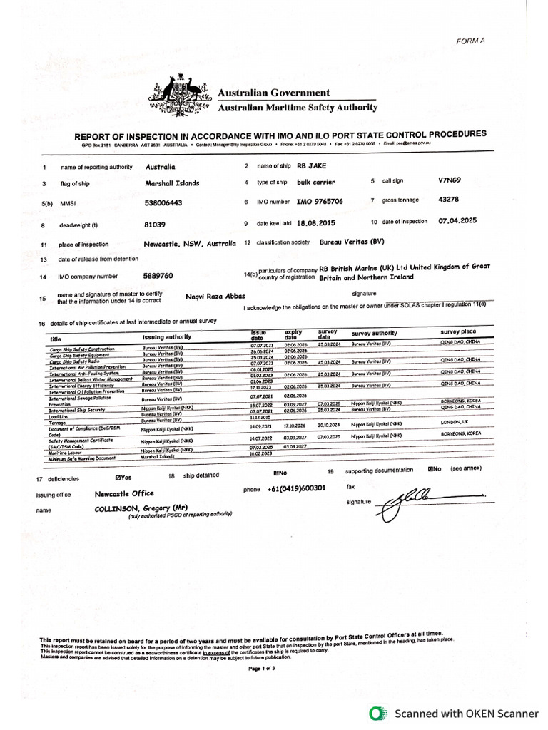 PSC Australia Report | PDF