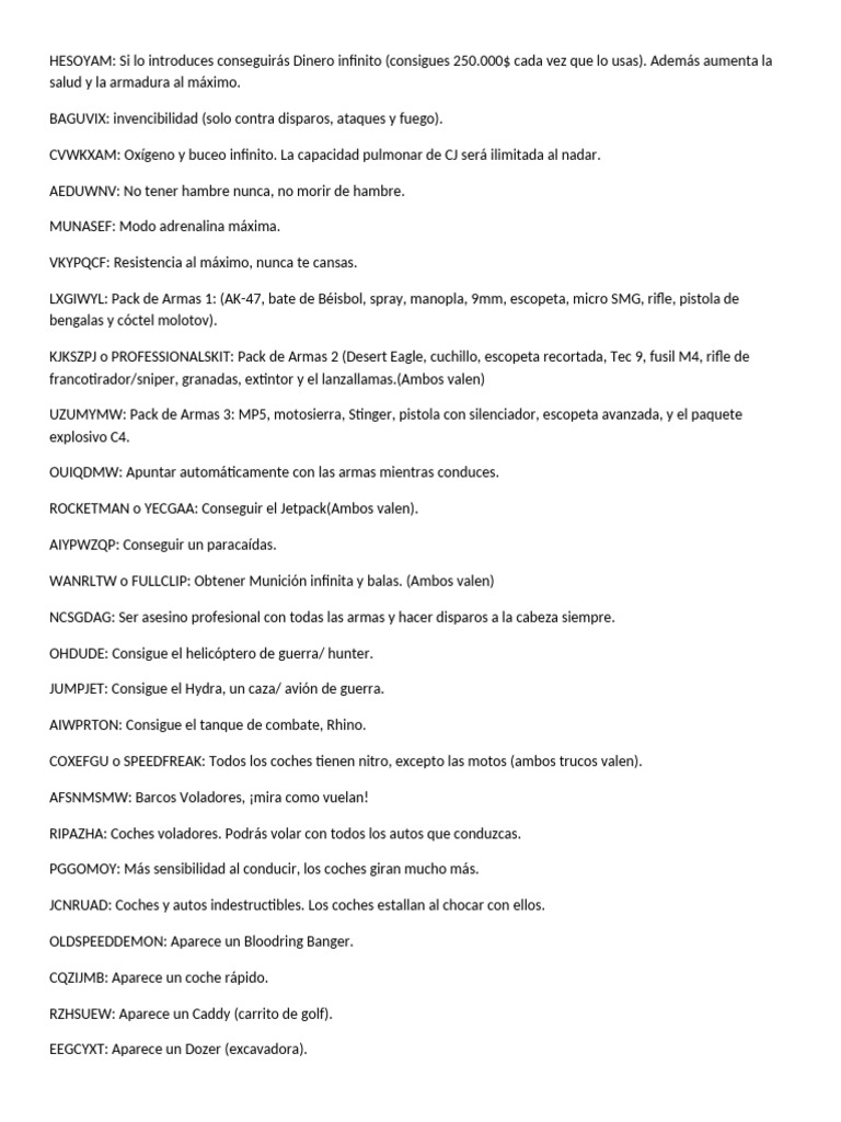 HESOYAM | PDF | Armas de fuego | Proyectiles