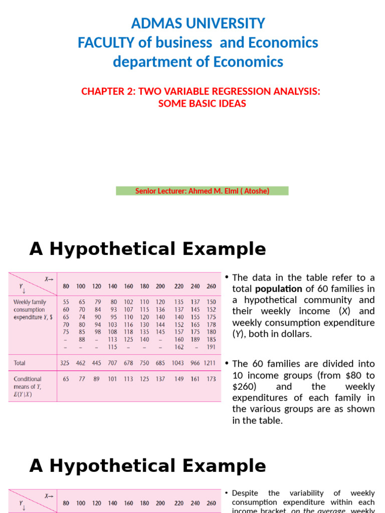Ch 03; Two Variable Re. Analysis | PDF | Linear Regression | Regression Analysis