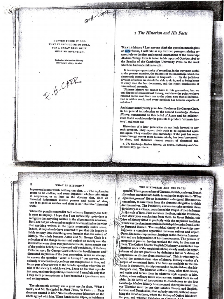 E.H. Carr What is History | PDF | Liberal Arts Education | Epistemology