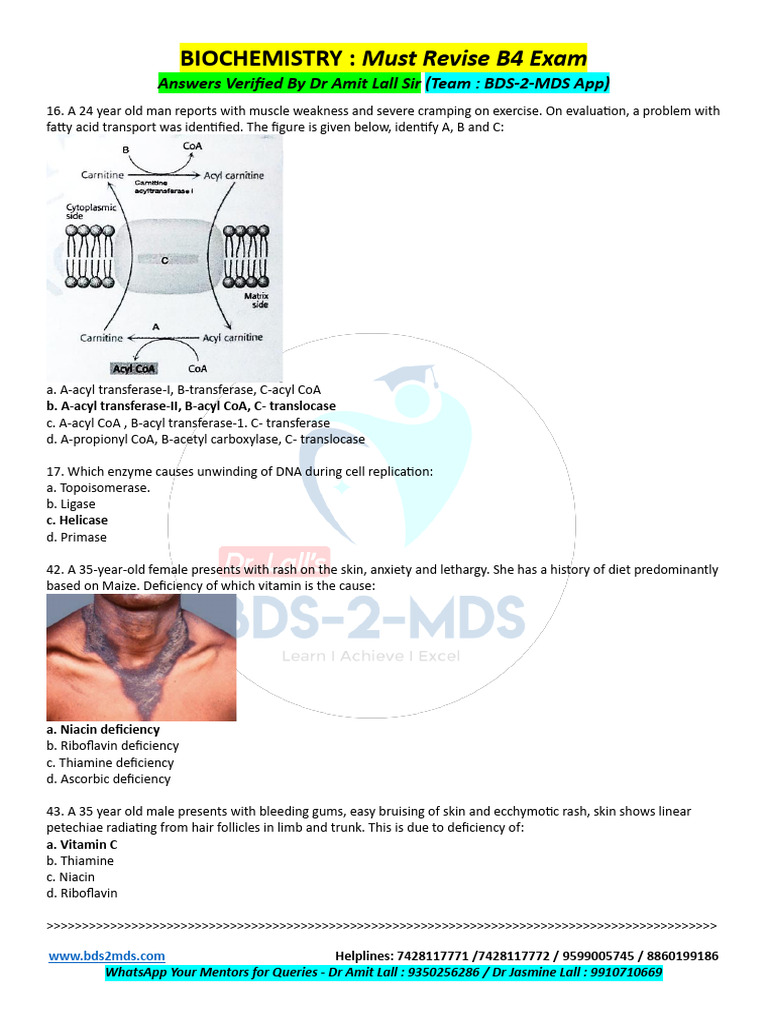 Biochemistry - Most Imp Mcqs | PDF | Biosynthesis | Metabolic Pathway
