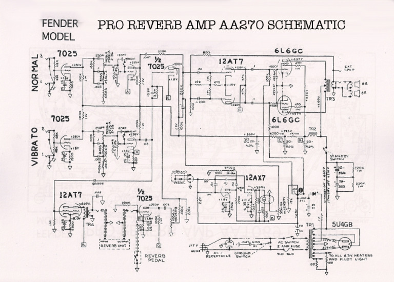Pro Reverb AA270 Schematic | PDF