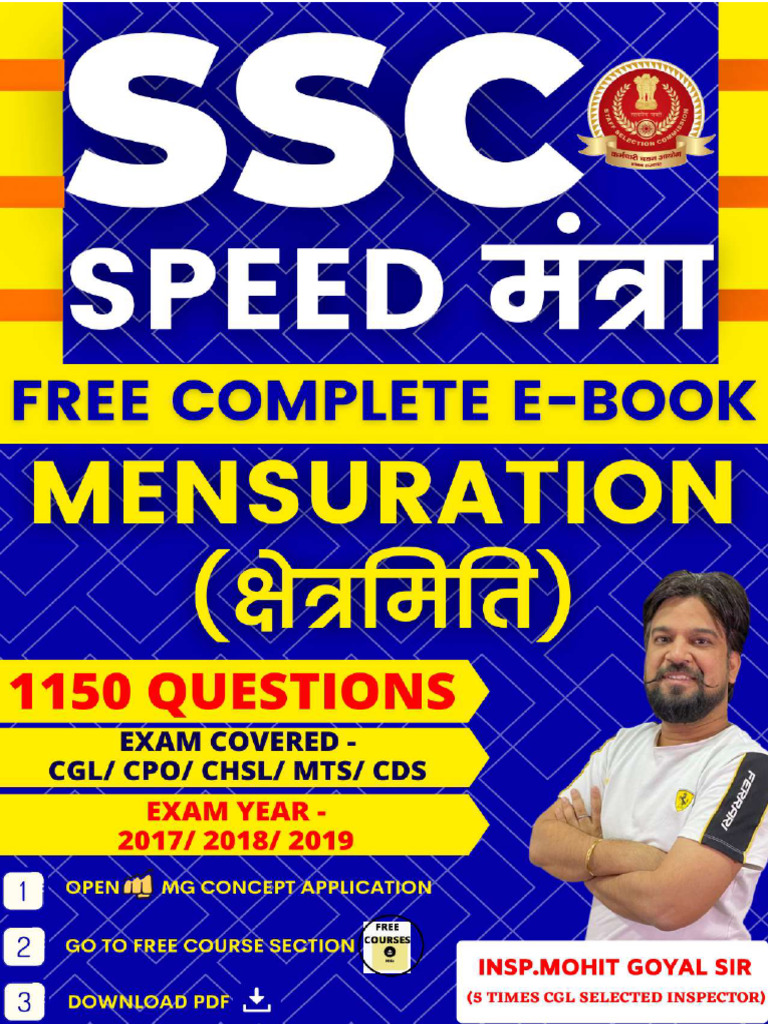 Mensuration - SSC Previous Year (3) - Compressed | PDF