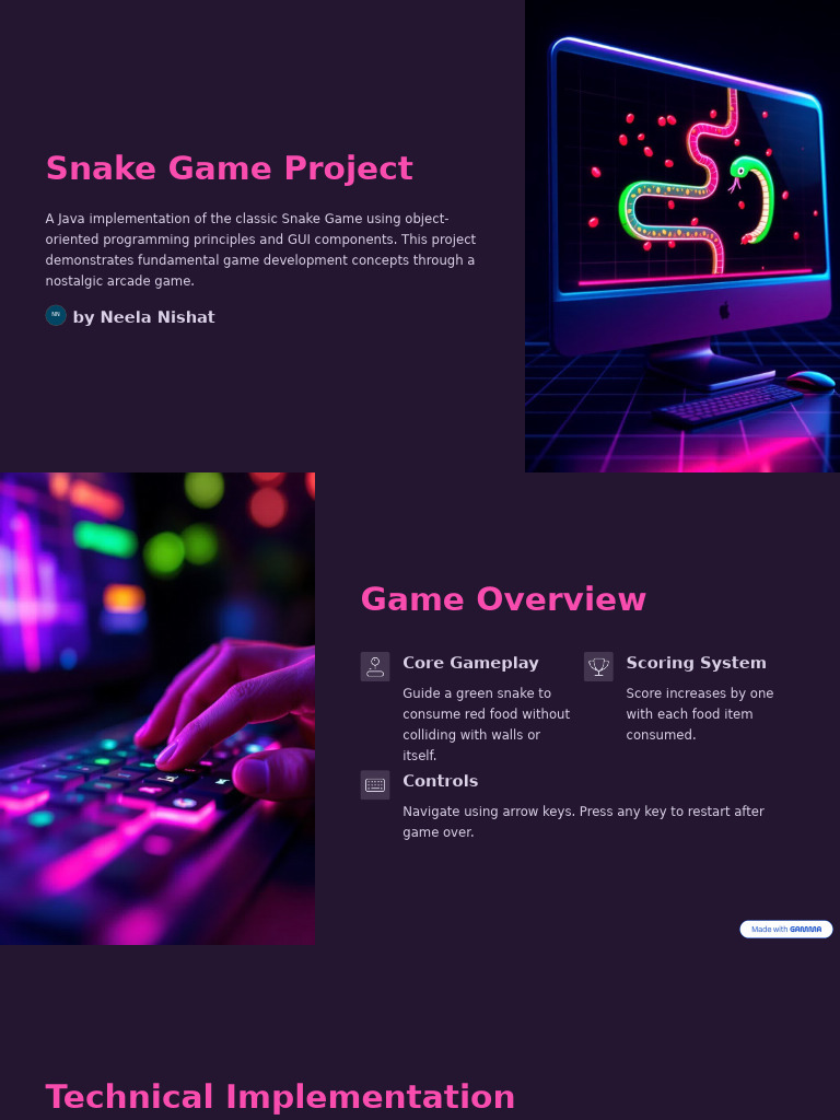 Snake Game Project (1) | PDF | Java (Programming Language) | Software