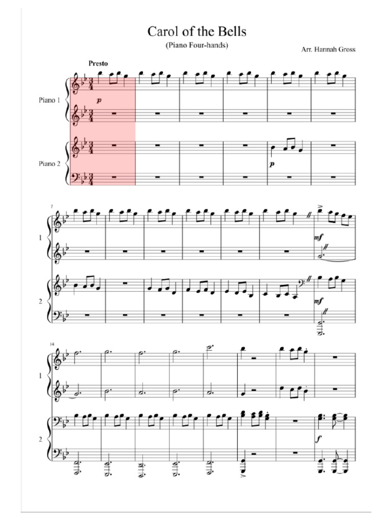 Carol of The Bells | PDF