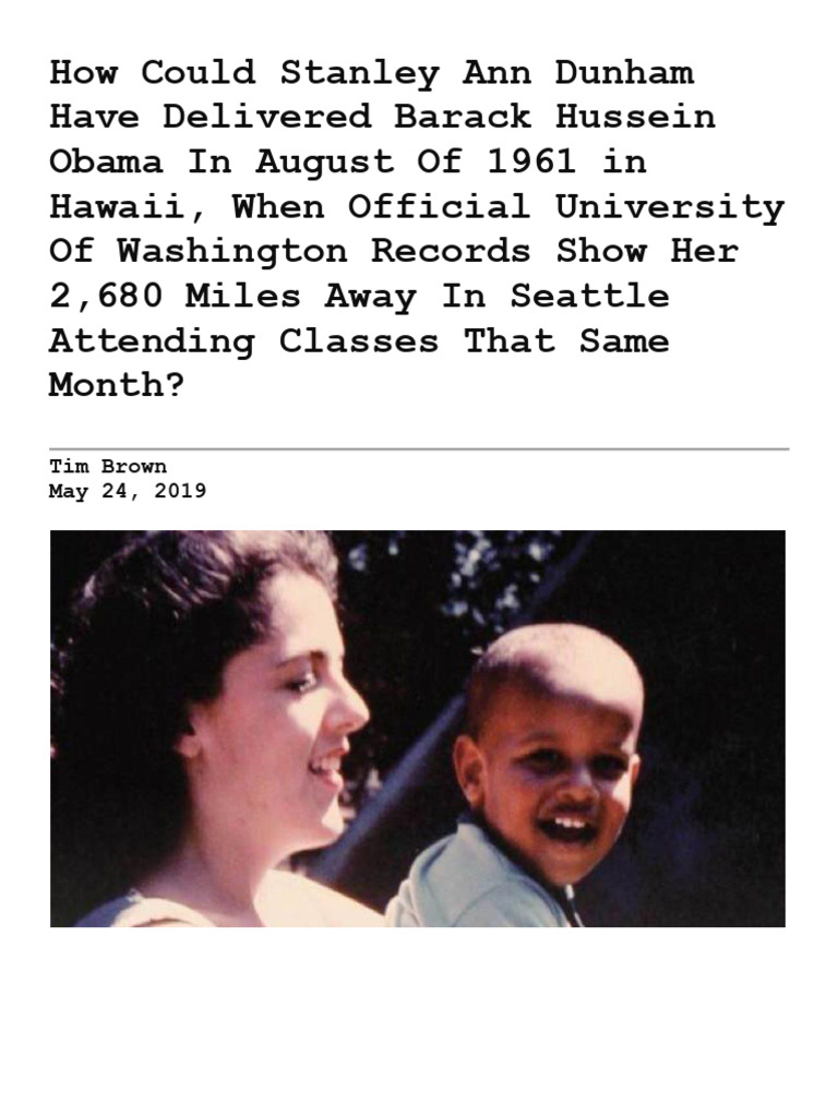 Obama Birth Controversy: Timeline Discrepancies | PDF