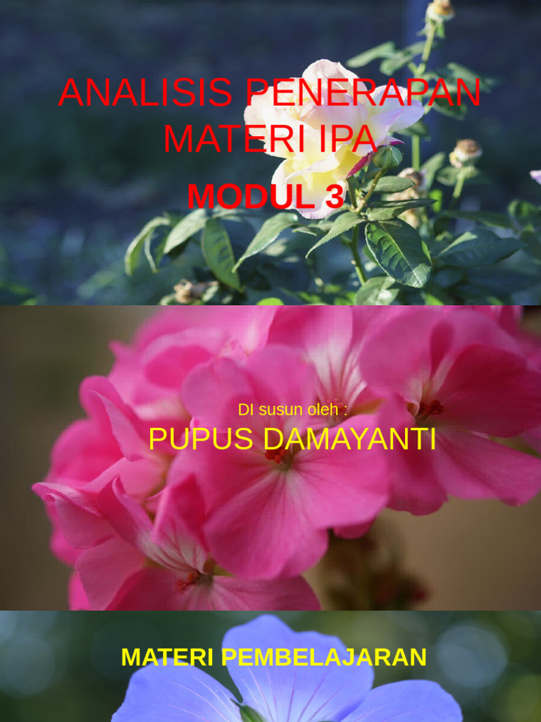 Analisis Penerapan Materi IPA MODUL 3 | PDF