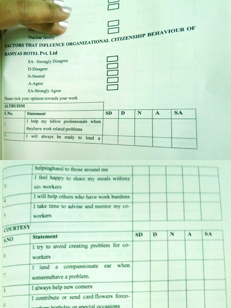 Questionnaire Itc Ocb | PDF