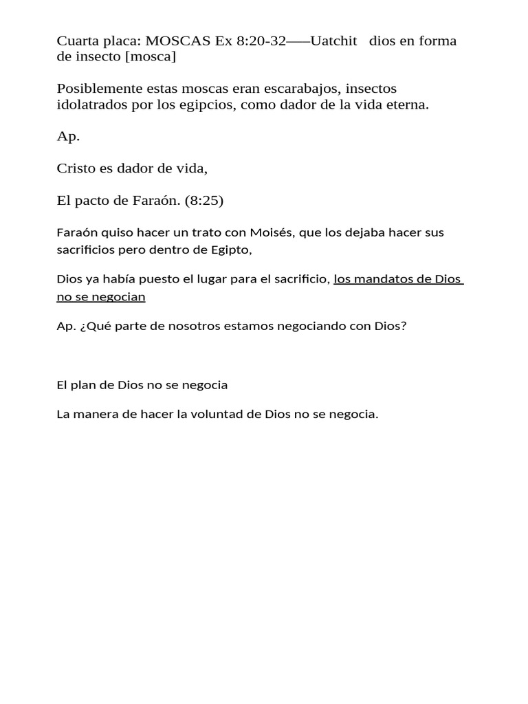 Cuarta Plaga Moscas | PDF
