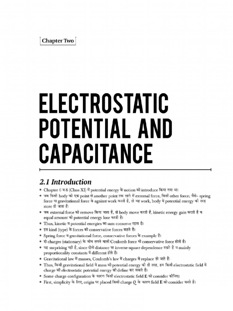 Electrostatic Potential and Capacitance | PDF