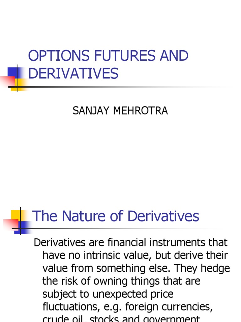 Options Futures and Derivatives: Sanjay Mehrotra | PDF | Derivative ...