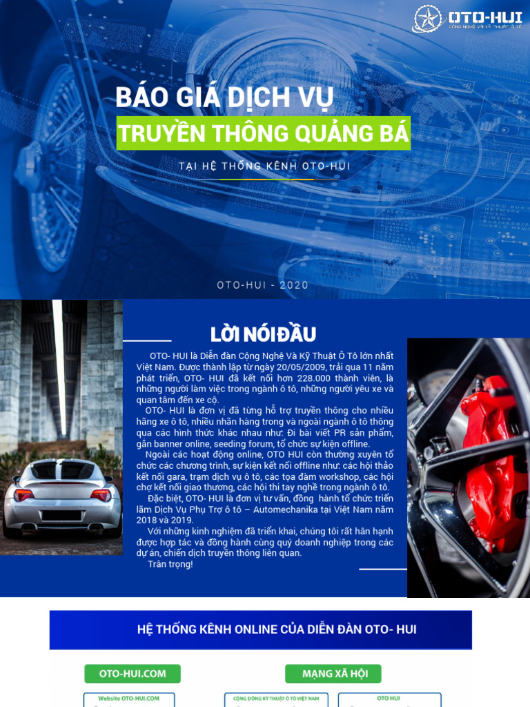 Bao Gia Trang Dien Dan Oto Hui 2020 | PDF