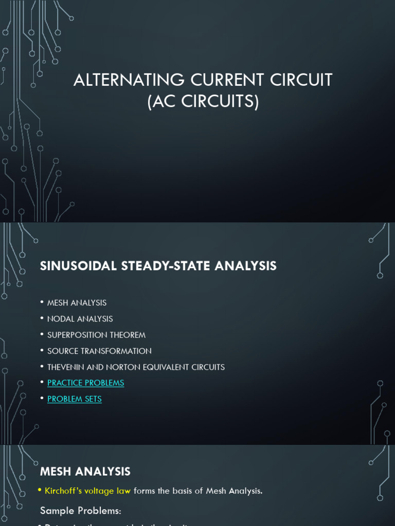 3rd Topic Alternating Current Circuit Ac Circuits | PDF
