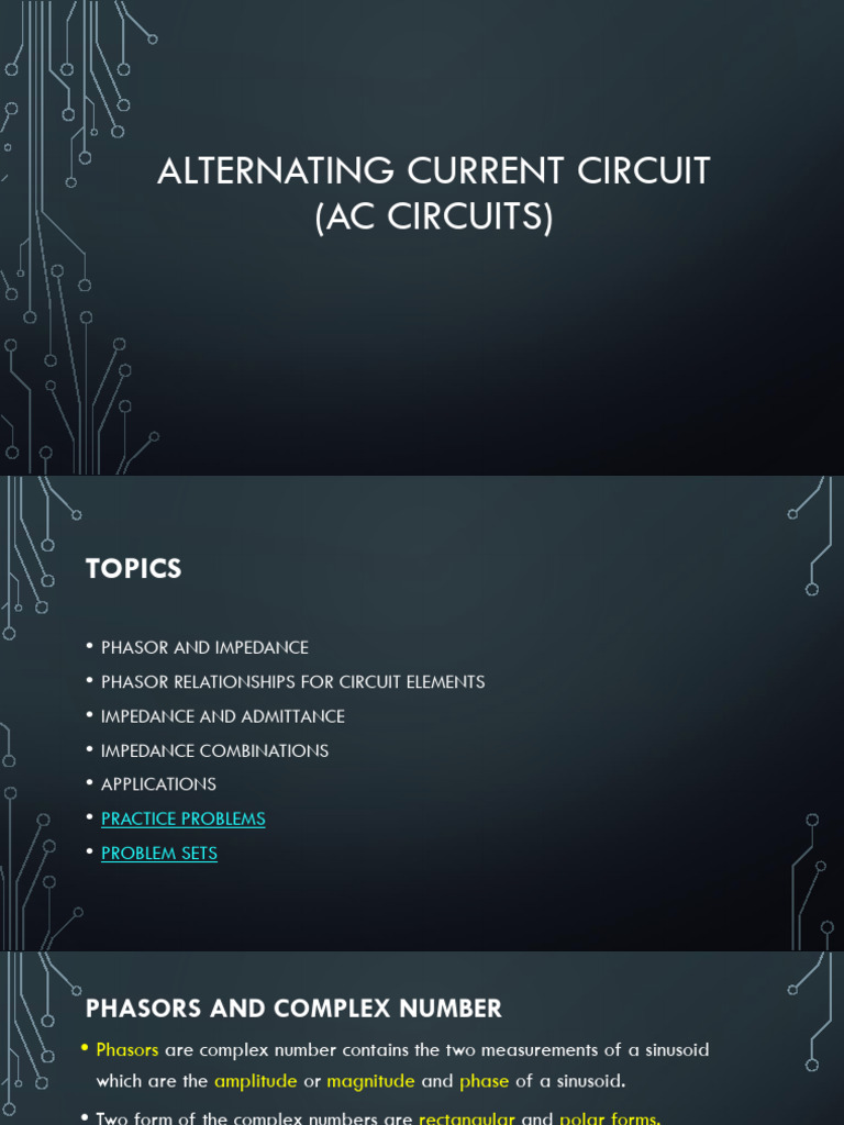 2nd Topic Alternating Current Circuit Ac Circuits | PDF | Electrical ...