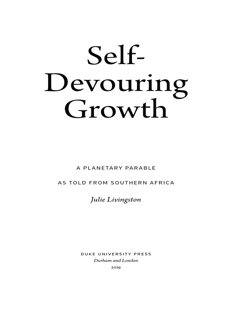 Self-Devouring Growth: A Parable from Africa | PDF | Poverty | Poverty ...