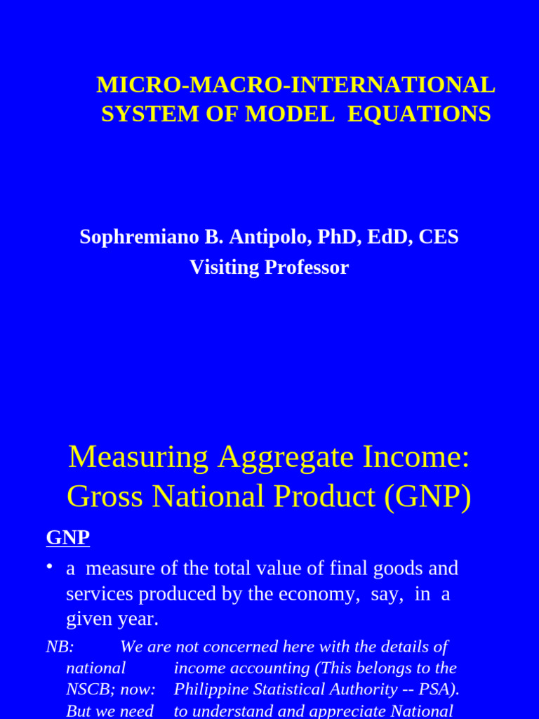 Micro-Macro-International System of Model Equations | PDF | Measures Of ...