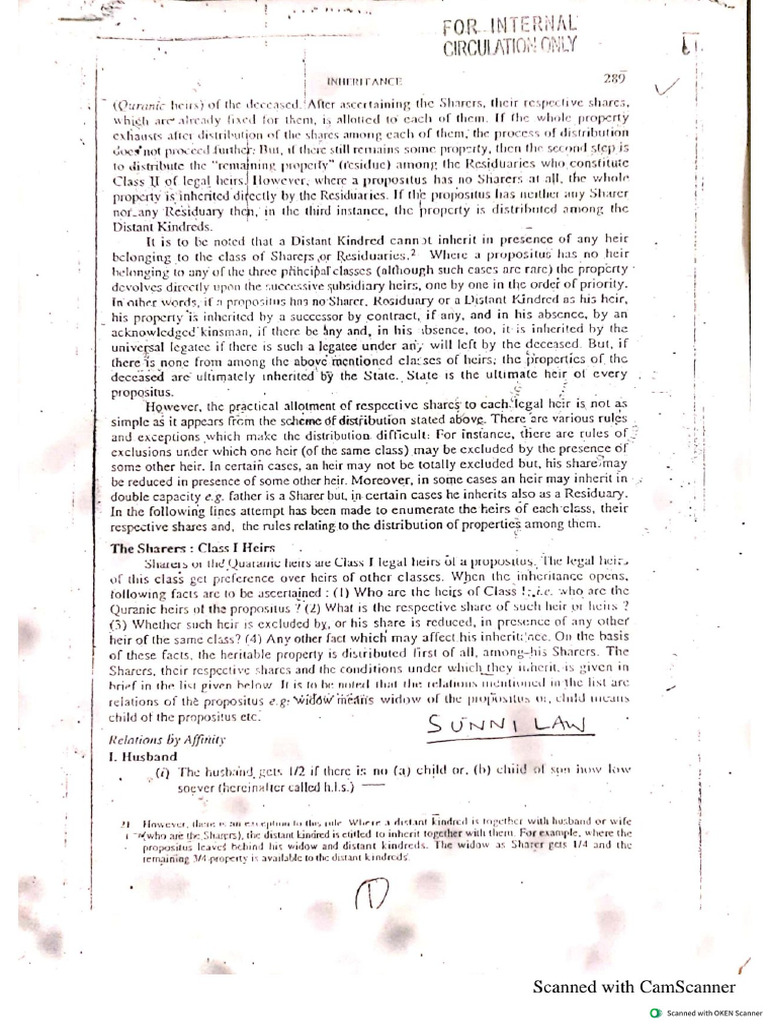 Inheritance (Muslim Law) | PDF