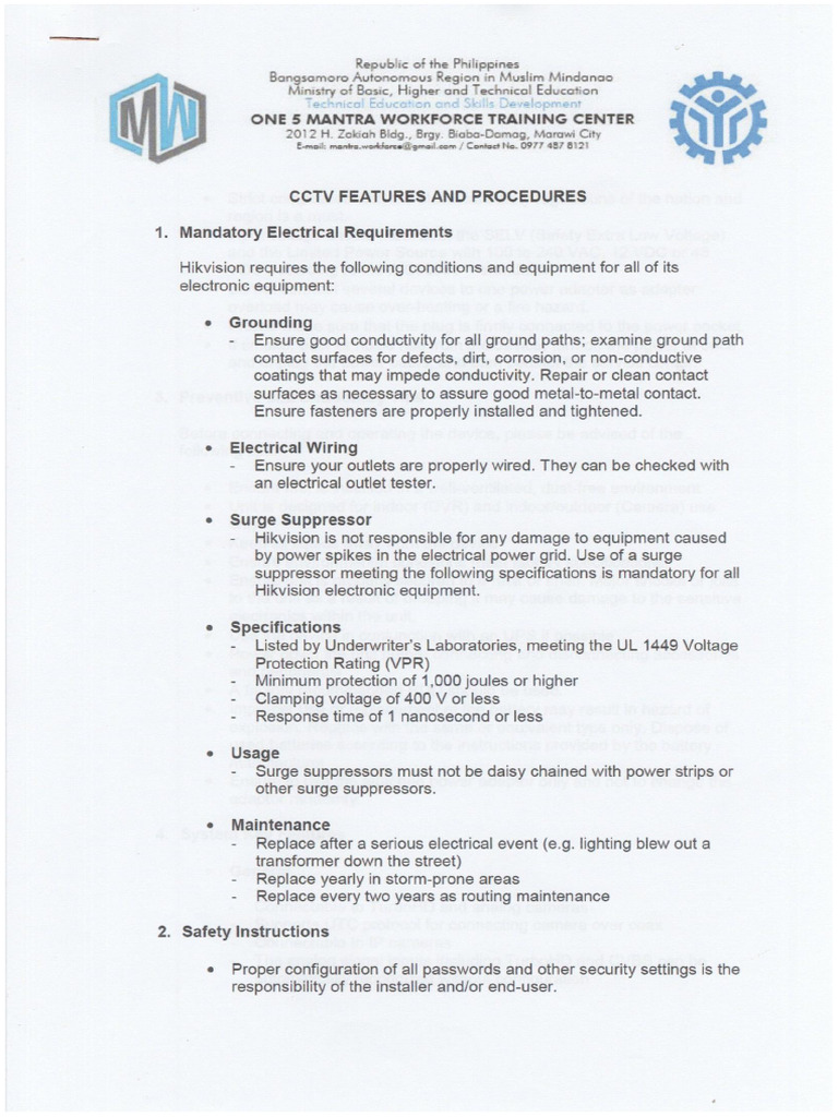 16 - CCTV Features and Procedure | PDF