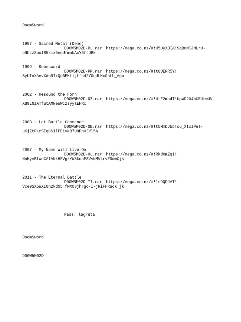 Doom Sword | PDF
