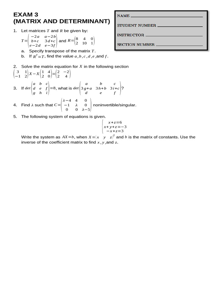 Exam 3 | PDF