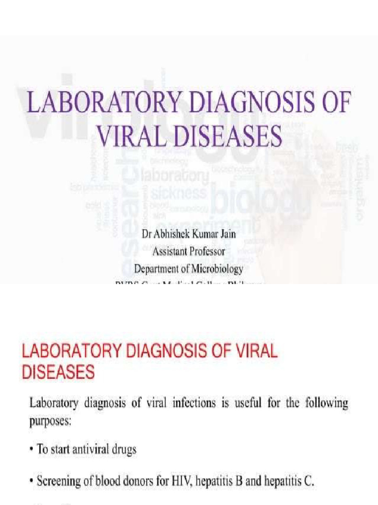 Laboratory Diagnosis of Viral Infection | PDF