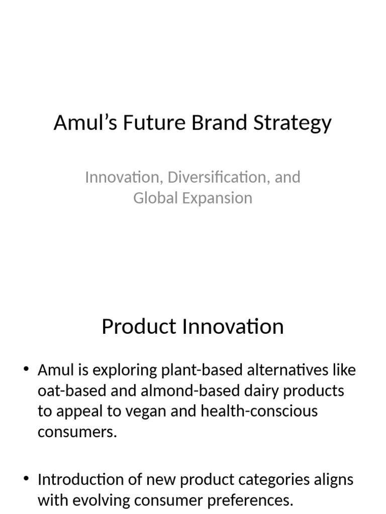 Amul Future Brand Strategy | PDF