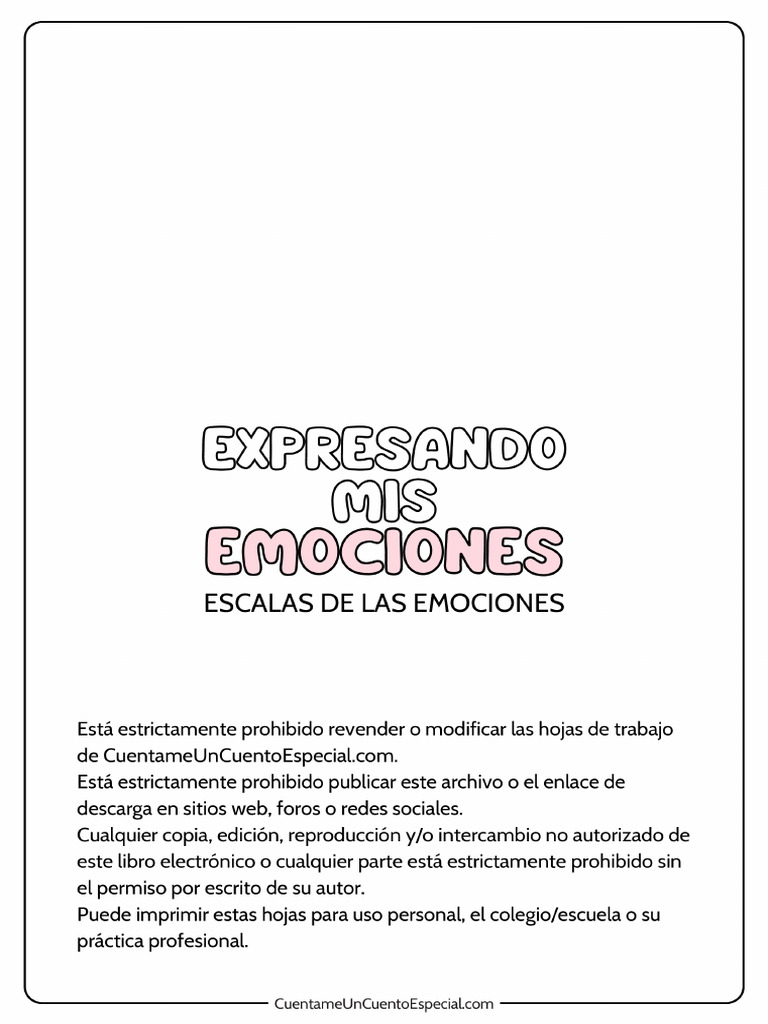 Fichas Expresando Mis Emociones | PDF