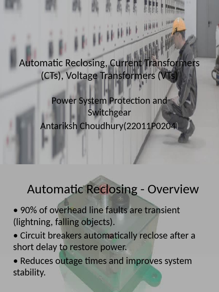 Automatic Reclosing CT VT Presentation v2 | PDF