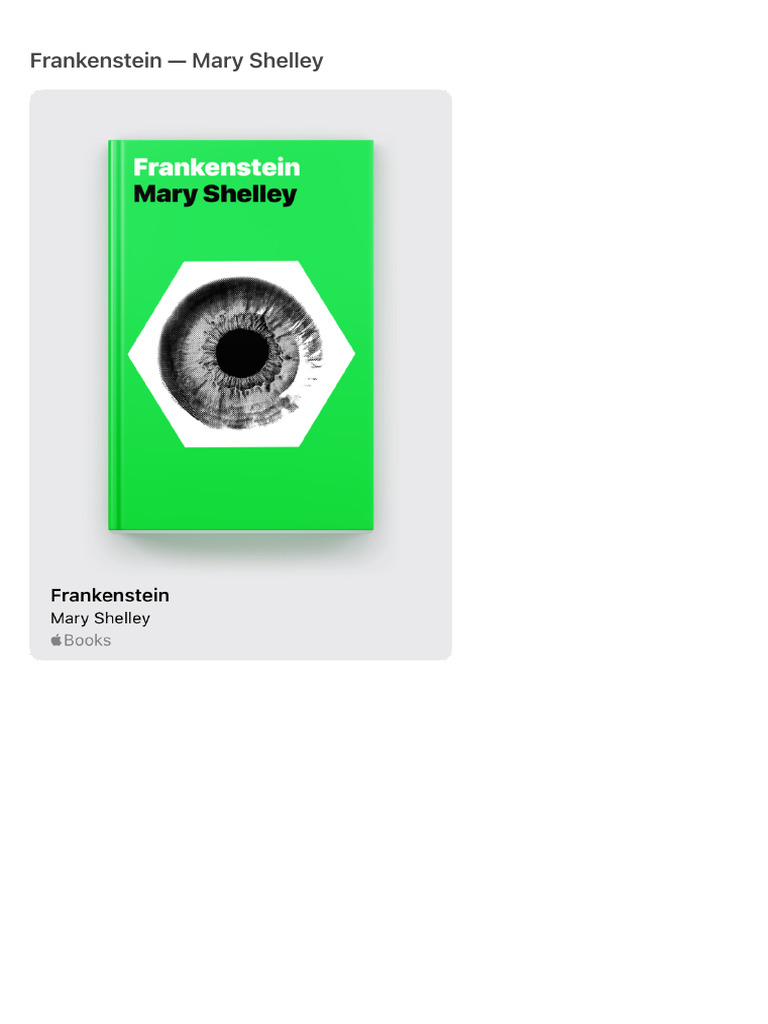 Frankenstein - Mary Shelley | PDF