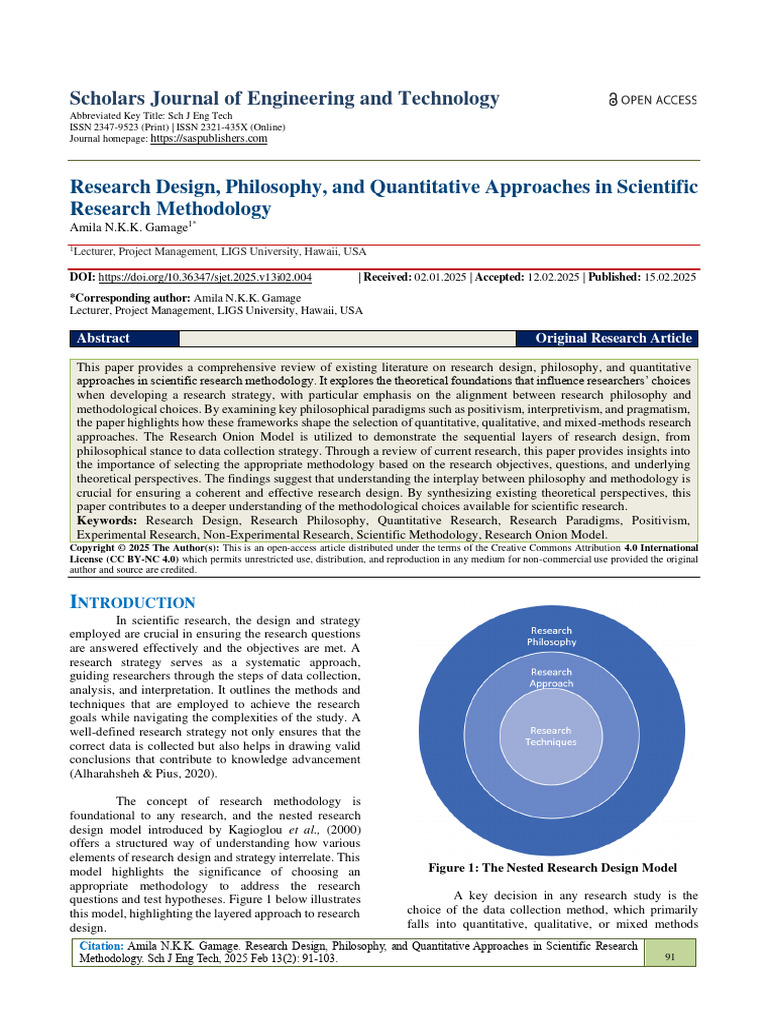 Research Design Philosophy and Quantitat | PDF | Methodology | Positivism