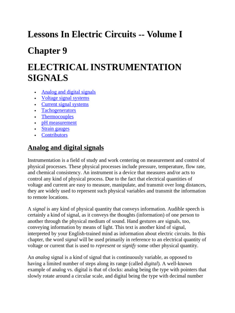 Lessons in Electric Circuits Signal | PDF | Thermocouple | Ph