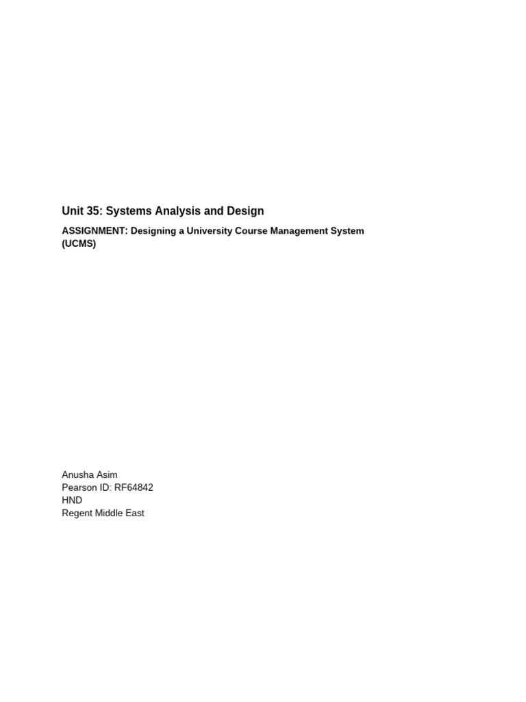 Unit 35 Systems Analysis and Design | PDF | Software Development Process | Agile Software ...