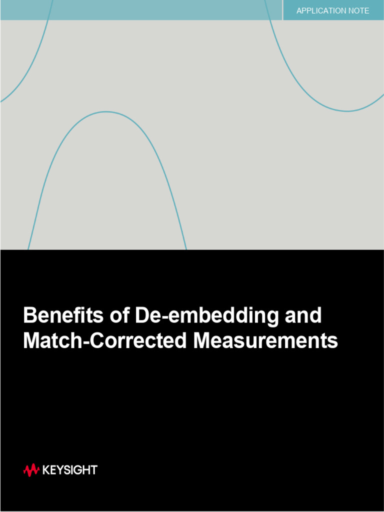 Benefits of De-Embedding and Match-Corrected Measurements | PDF ...